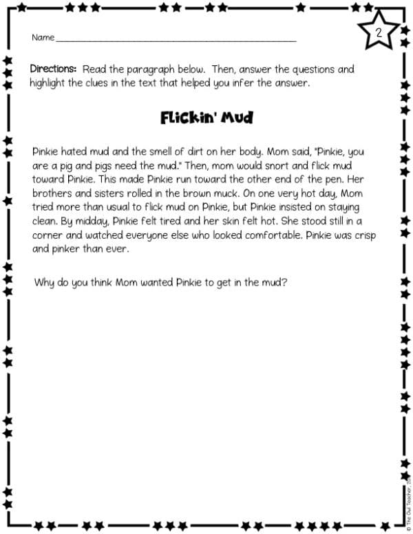 Inference Reading Practice Printables & Digital (Google) - The Owl Teacher