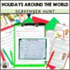 Holidays Around the World Scavenger Hunt with Reading Passages (Digital ...