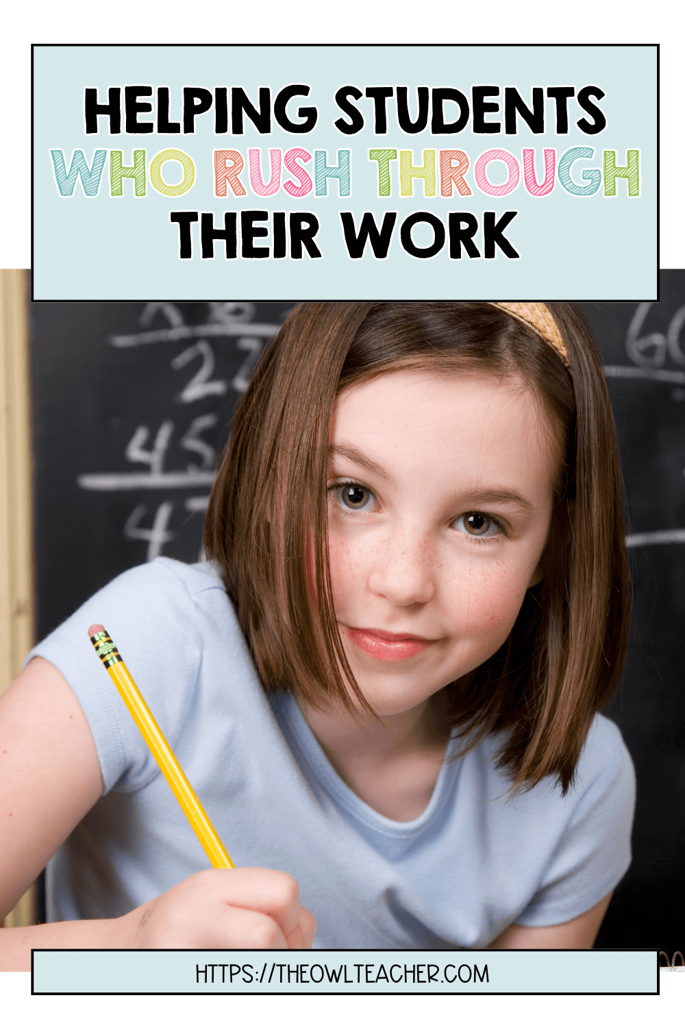 Helping Students Who Rush Through Their Work - The Owl Teacher by Tammy ...