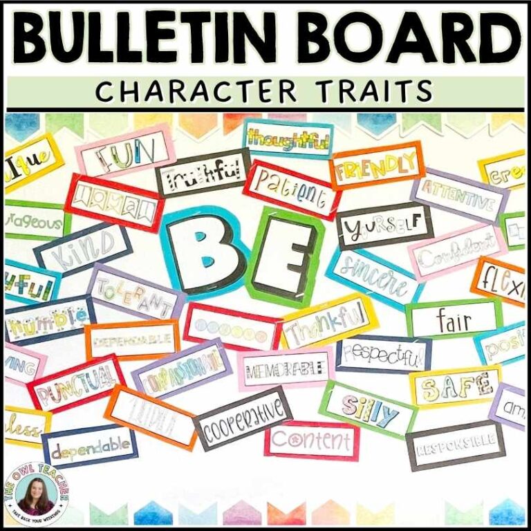Bulletin Board for Motivation and Encouragement or Character Traits All ...