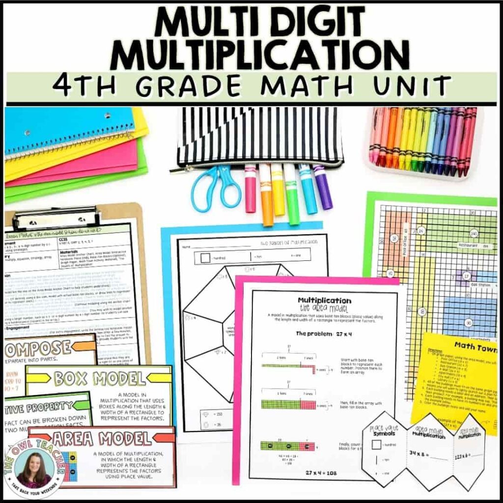 Multi-Digit Multiplication Strategies Lesson Plans Activities & Centers ...