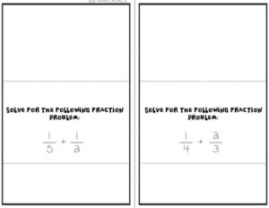 Valentines Day Unlike Fractions Math Scavenger Hunt - The Owl Teacher