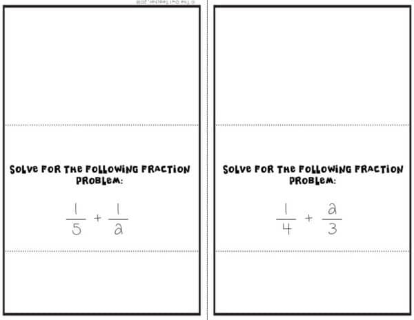 Valentines Day Unlike Fractions Math Scavenger Hunt - The Owl Teacher