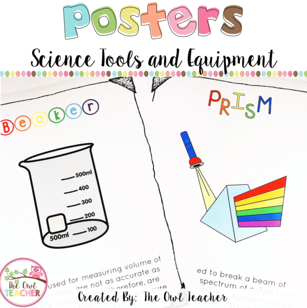 Science Tools Posters - The Owl Teacher