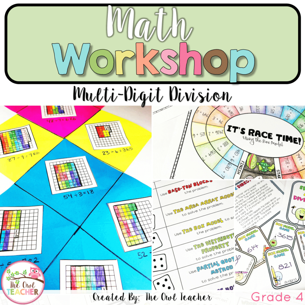 Multi-Digit Division Guided Math Workshop - The Owl Teacher