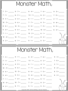 Addition and Subtraction Fact Fluency Practice - The Owl Teacher
