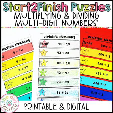 Multi-digit Multiplication & Division S2F Math Puzzles Printable ...