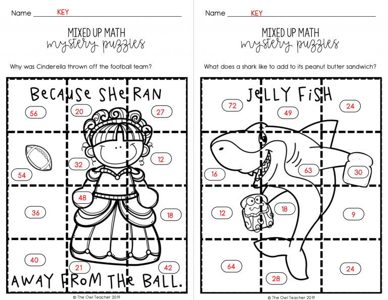 Multiplication Fact Fluency Mixed Up Puzzle Printable & Digital (Google ...