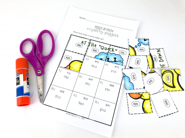 Rounding to the Nearest 10 & 100 Mixed Up Puzzles Printable & Digital ...