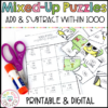 Add & Subtract within 1000 Mixed Up Puzzles Printable & Digital (Google ...