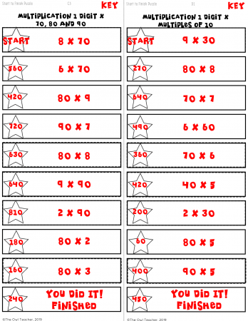 Multiples of 10 Start2Finish Printable & Digital (Google) Math Puzzles ...