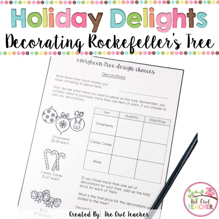 Building Rockefeller's Tree Christmas Project Activity - The Owl Teacher