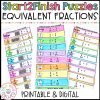 Equivalent Fractions Start2Finish Printable & Digital (Google) Math ...