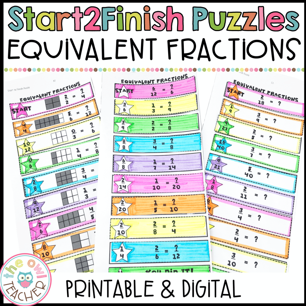 Engaging Ways To Teach Equivalent Fractions Virtually The Owl Teacher 