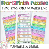 Fractions on a Number Line Start2Finish Printable & Digital (Google ...