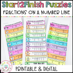 Fractions on a Number Line Start2Finish Printable & Digital (Google ...