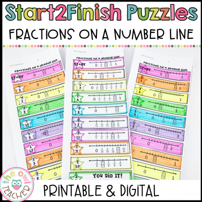 Fractions on a Number Line Start2Finish Printable & Digital (Google ...