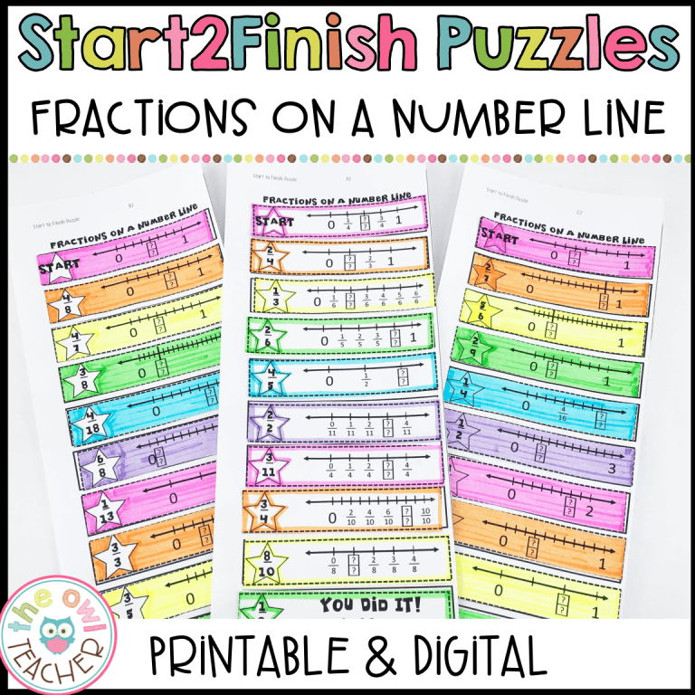 Fractions on a Number Line Start2Finish Printable & Digital (Google ...