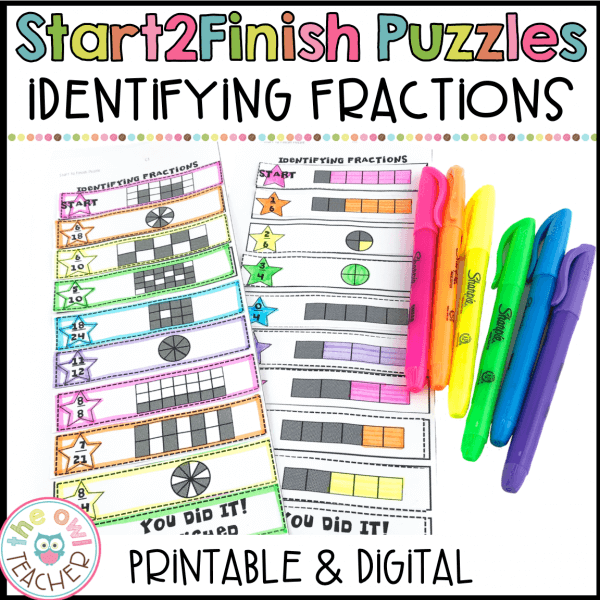 Identifying Fractions Start2Finish Printable & Digital (Google) Math ...