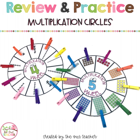 Multiplication Practice - Multiplication Wheels - The Owl Teacher