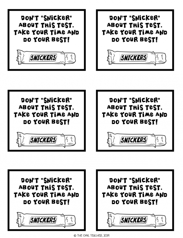 Test Motivation Treats - The Owl Teacher