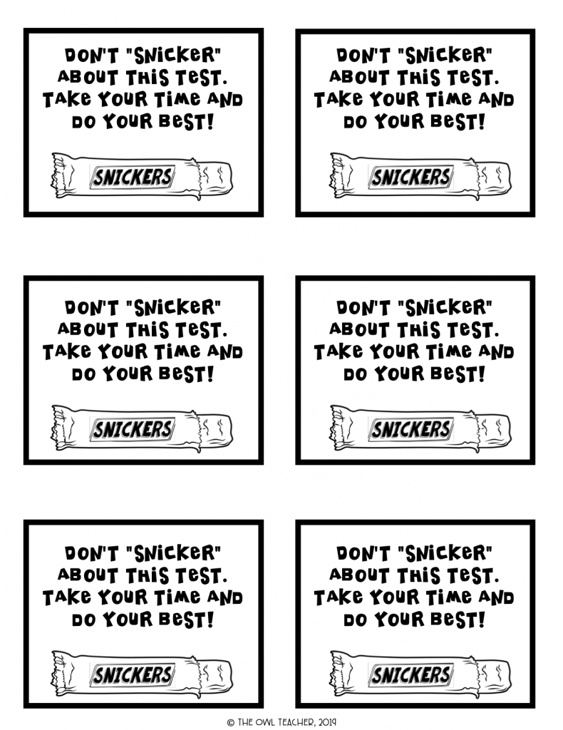 Test Motivation Treats - The Owl Teacher