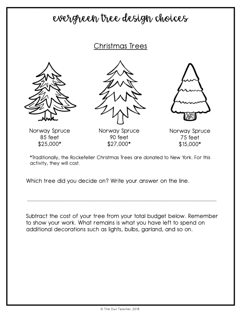 Building Rockefeller's Tree Christmas Project Activity - The Owl Teacher