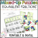 Equivalent Fractions Mixed Up Puzzles Printable & Digital (Google ...