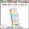 Find the Area Using a Formula Start2Finish Printable & Digital (Google ...