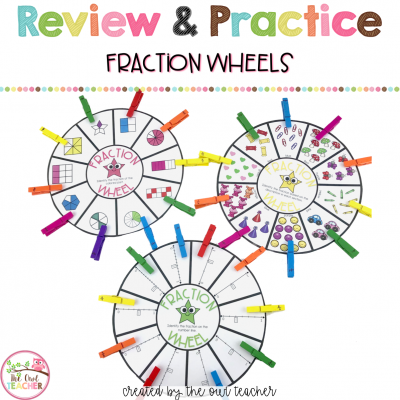 Identifying Fraction Wheels (Visual, Number Line, Fractions of a set ...