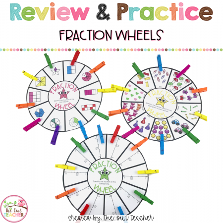 Identifying Fraction Wheels (Visual, Number Line, Fractions of a set ...