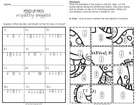 Identifying Fractions Mixed Up Mystery Math Puzzles Printable & Digital ...