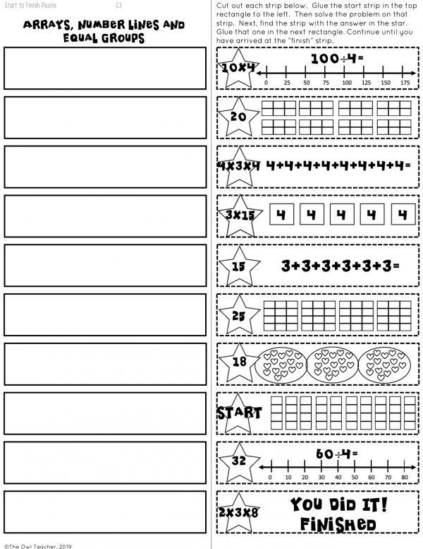 Multiplication Arrays Number Lines & Equal Groups S2F Digital ...