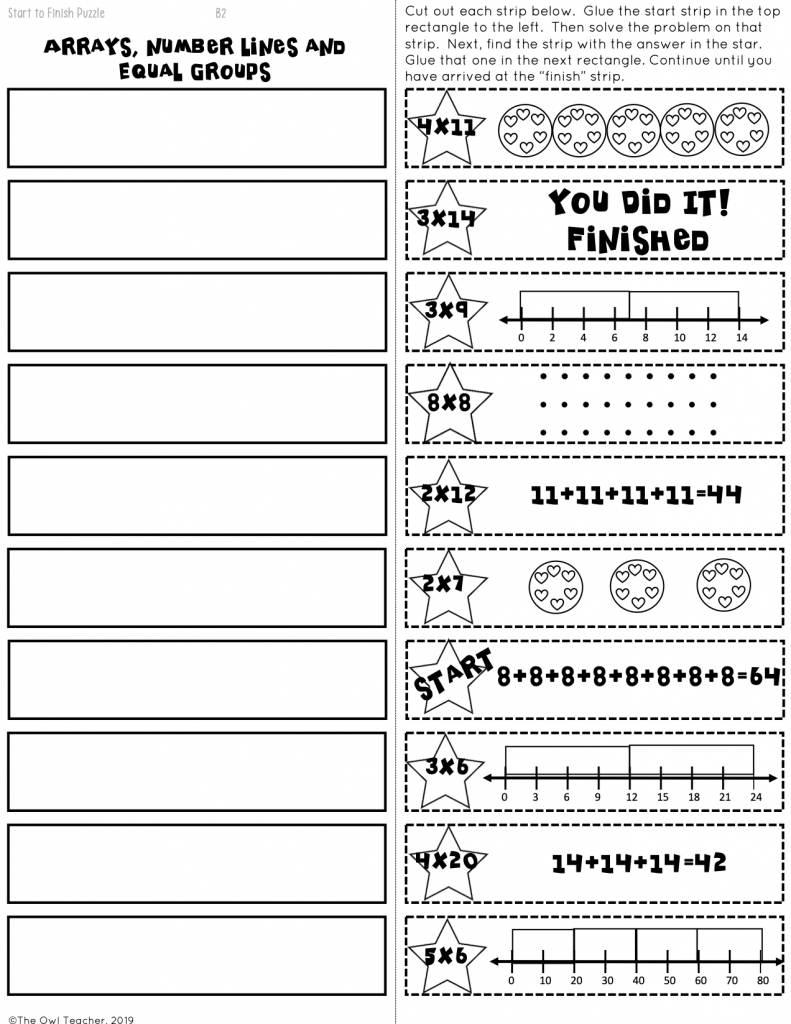 Multiplication Arrays Number Lines & Equal Groups S2F Digital ...
