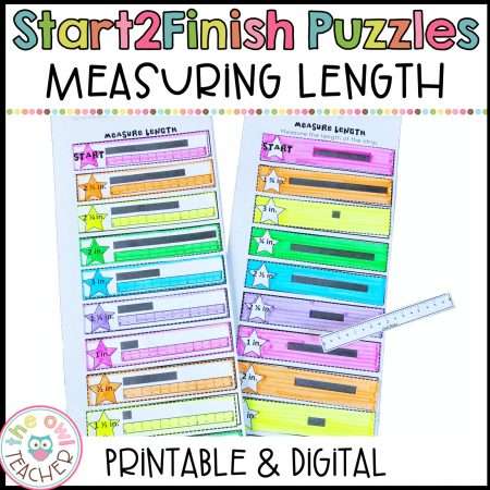 Measuring Length Using a Ruler Start2Finish Printable & Digital (Google ...