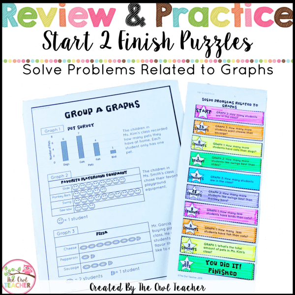 3rd Grade Entire Year Printable & Digital Start2Finish Math Puzzles ...