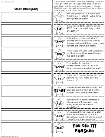 Solving Word Problems Start2Finish Printable & Digital (Google) Math ...
