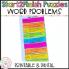 Solving Word Problems Start2Finish Printable & Digital (Google) Math ...