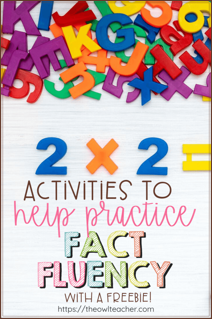 Activities for Practicing Fact Fluency - The Owl Teacher