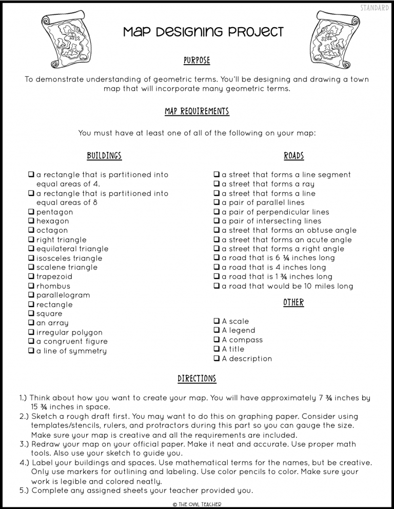 Geometry Town Project Based Learning Printable & Digital (Google) - The ...