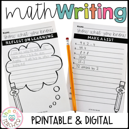 11 Ideas for Bringing Writing into Math - The Owl Teacher