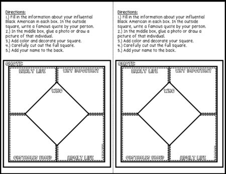 Black History Month Themed Square Quilt Pattern Digital and Printable ...