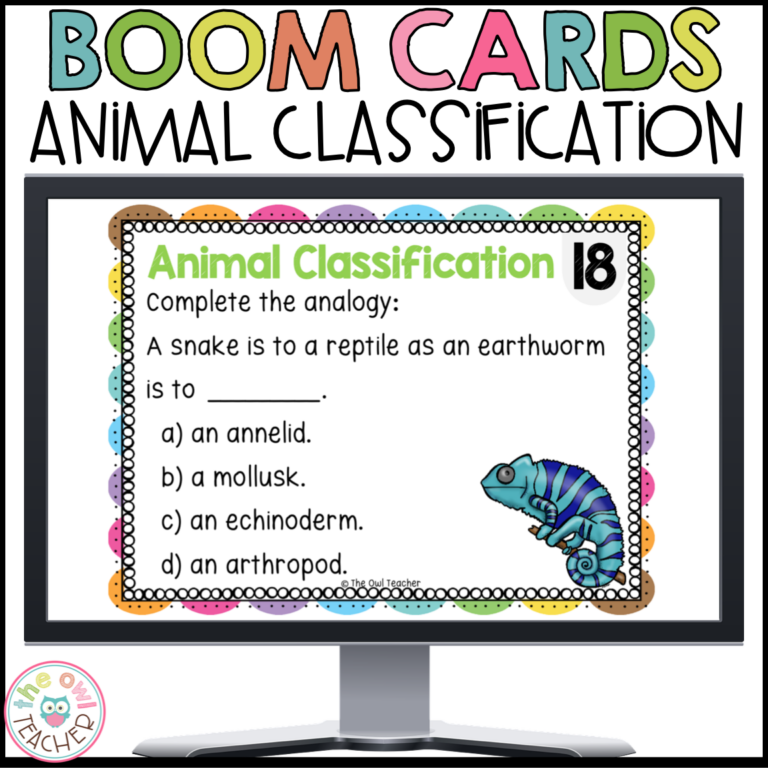 Animal Classification Boom Cards - The Owl Teacher