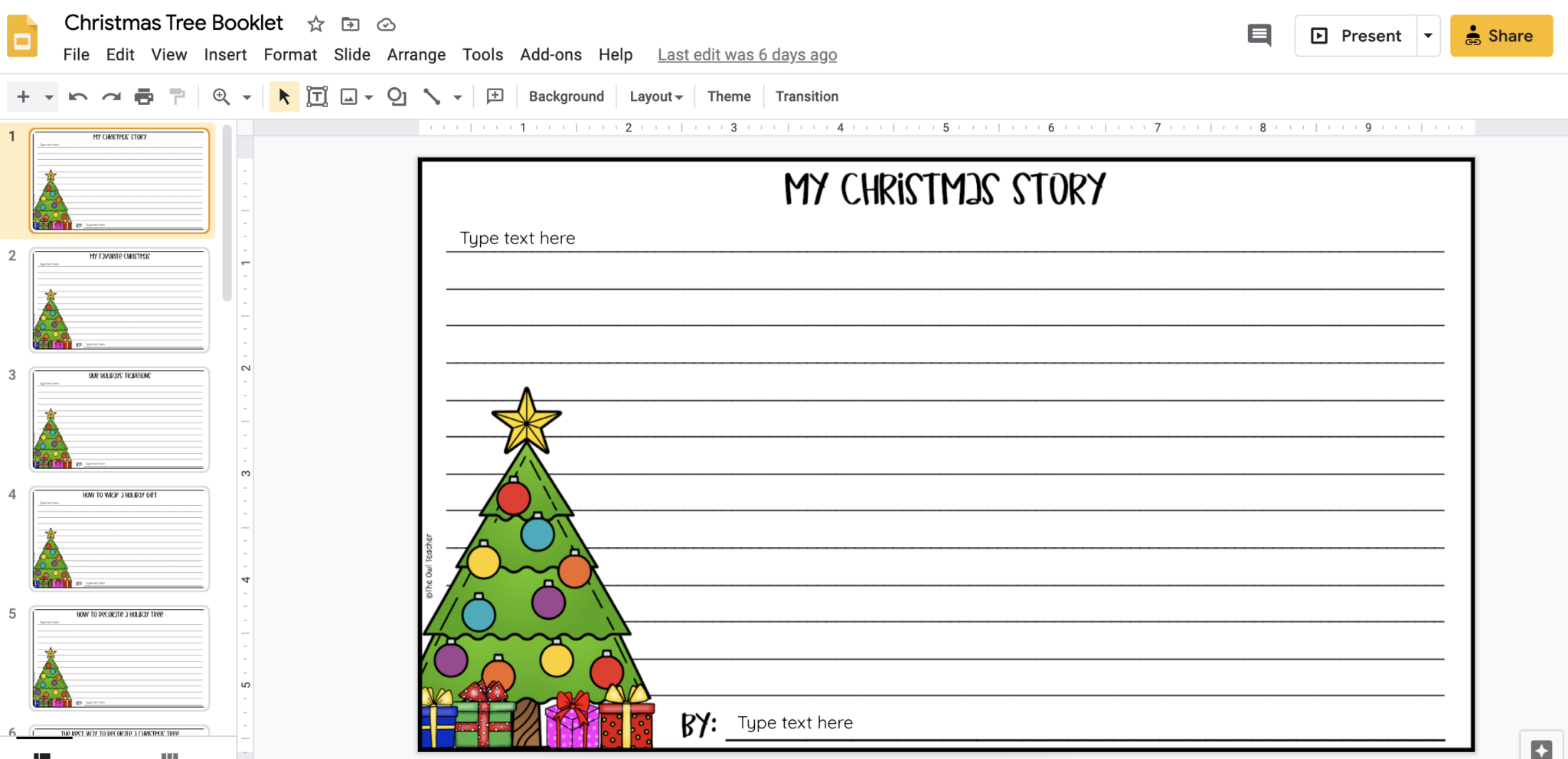 Christmas Writing Booklet | Printable & Digital Google - The Owl Teacher
