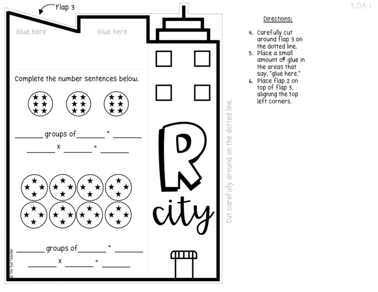 Multiplication Arrays Flipbook | Array City Booklet - The Owl Teacher