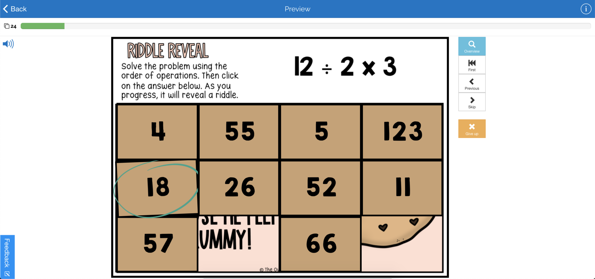 Order of Operations Riddle Reveal Boom Cards - The Owl Teacher