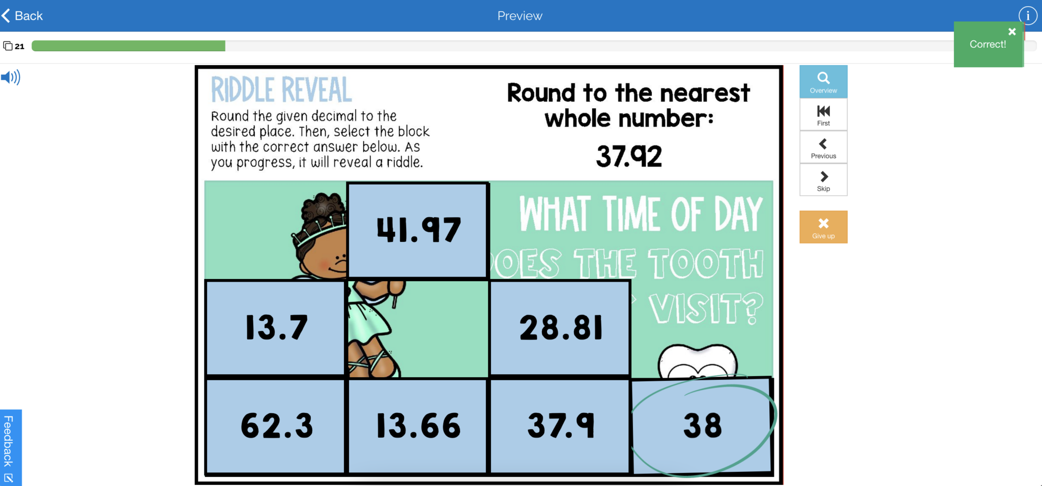 Rounding Decimals | Riddle Reveal Boom Cards - The Owl Teacher
