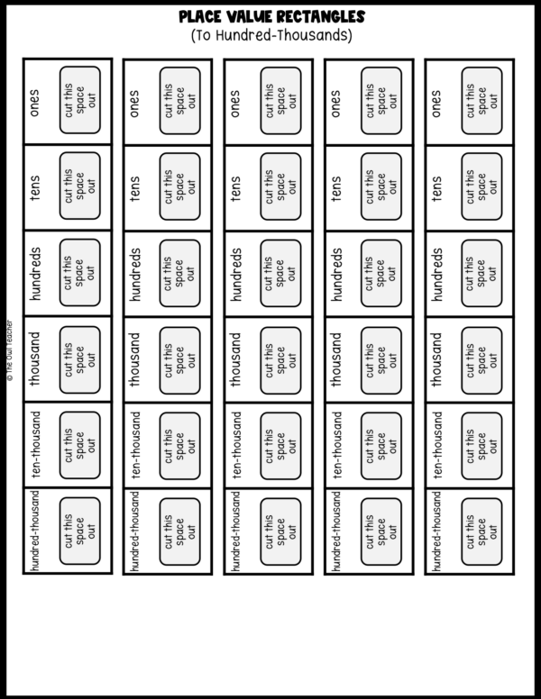 Place Value Sliders Hands-on Manipulative - The Owl Teacher