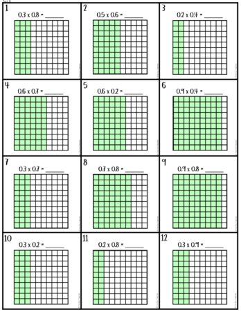 Multiplying Decimals Differentiated Practice Craftivity and Center ...