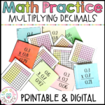 Multiplying Decimals Differentiated Practice Craftivity and Center ...